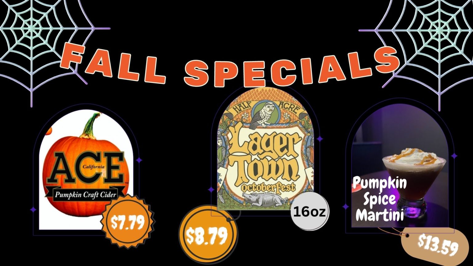 Menu | Zanies Rosemont Comedy Club